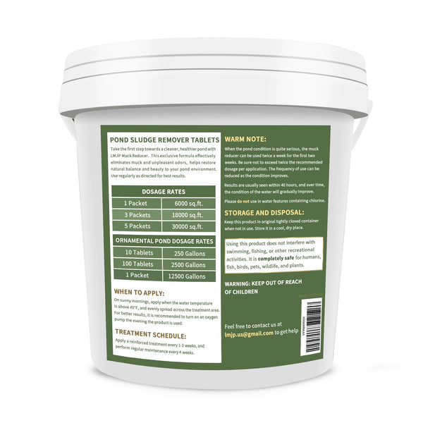 LMJP Muck Reducer - 5LB Natural Muck and Sludge Remover Tablets for Po ...