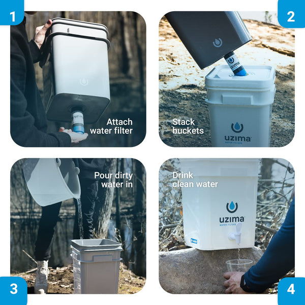 Uzima UZ-2 Camping Water Filter and Drinking Water Filter System ...