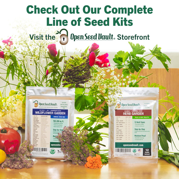 Open Seed Vault 15,000 Non GMO Heirloom Vegetable Seeds - Clean Water Mill