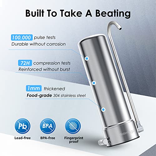 Waterdrop 5-Stage Stainless Steel Countertop Filter - Clean Water Mill
